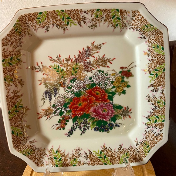Dining | Vintage Japan Porcelain Floral Gold Plated Decorating Serving ...